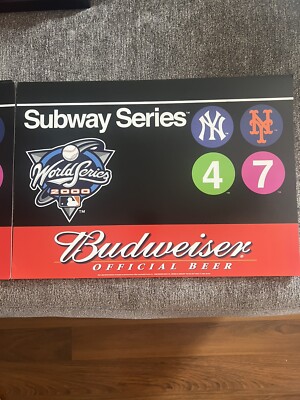 Very RARE NY YANKEES & NY METS 2000 SUBWAY Series WORLD SERIES - POSTER ...
