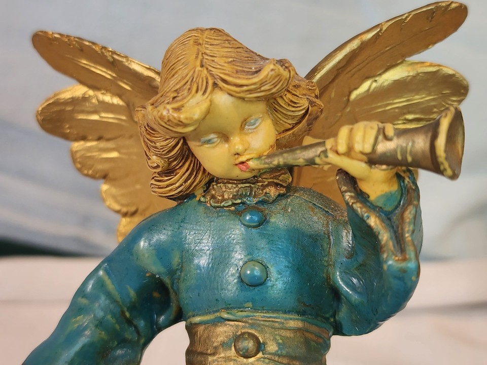 Fontanini Vintage Angel with Flute Figurine #4939, Crafted in Italy ...