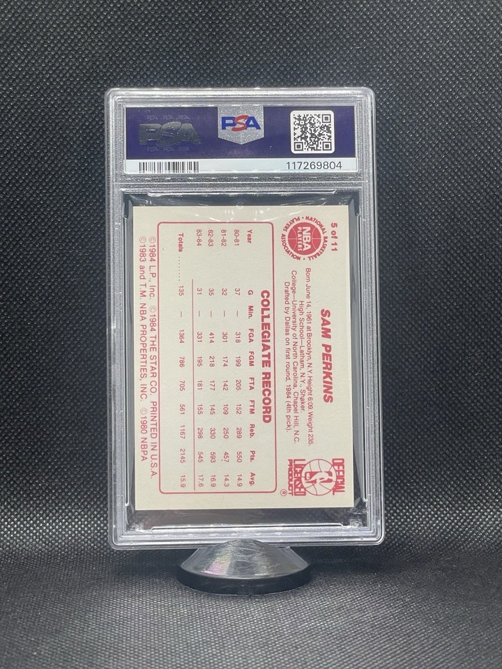 1985-86 Star All-Rookies #5 Sam Perkins PSA 8 RC Mavericks / Tar Heels Rookie | eBay