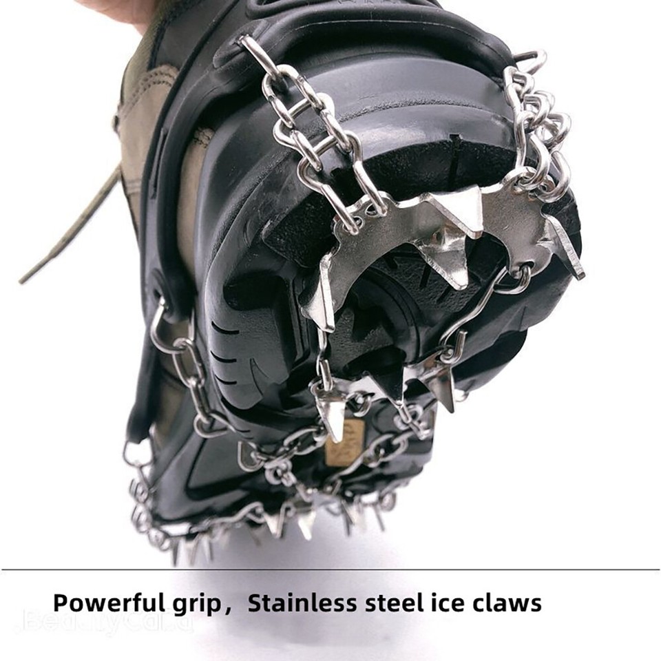 19 Spikes Anti Slip Ice Cleat Crampons Snow Traction Cleats Ice ...