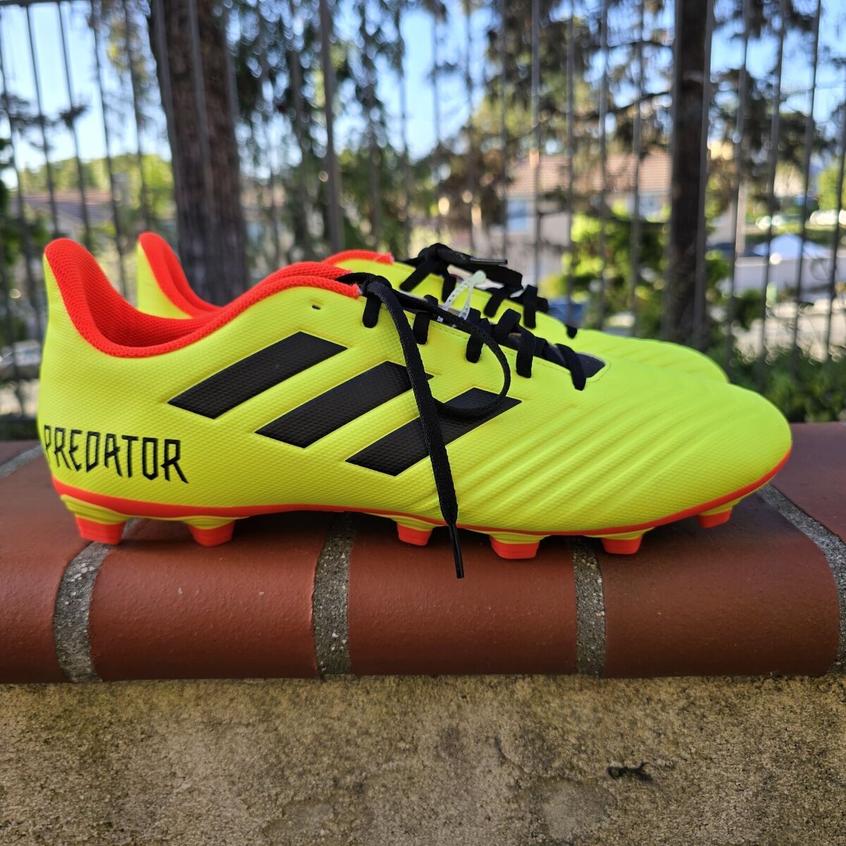 Adidas Predator 18.4 Men's Soccer Cleats Yellow Orange Black Adidas Predator 18.4 Men's Soccer Cleats Yellow Orange Black