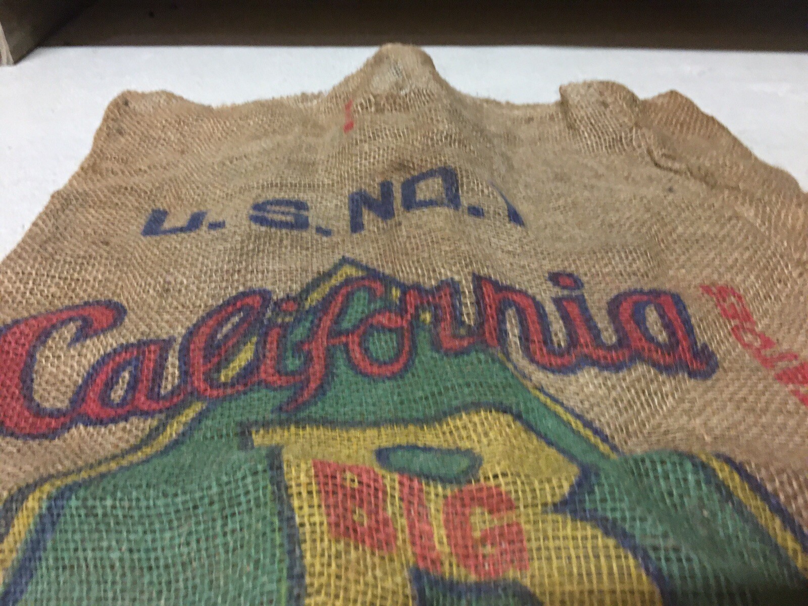 Vintage California Potatoes Big B Brand Bidart Bros. Burlap Sack Bag 50 ...