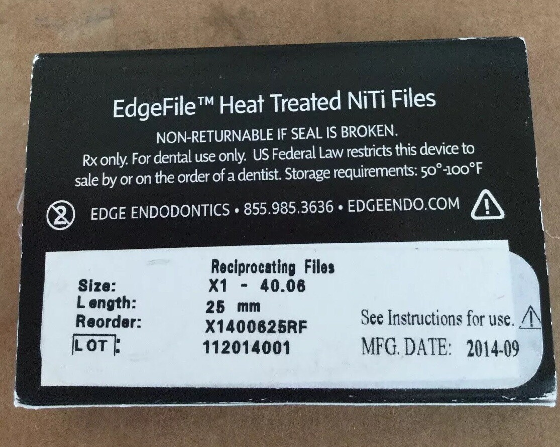 Edge File By Endo Edge Heat Treated NiTi Endodontic Dental Rotary Files ...