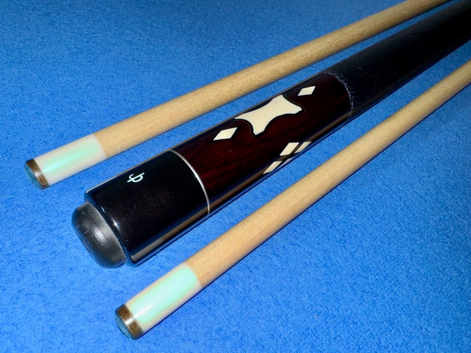JOE PORPER CUE W/4 FLOATING POINTS BEAUTIFUL CONDITION 19OZ W/2 FULL ...