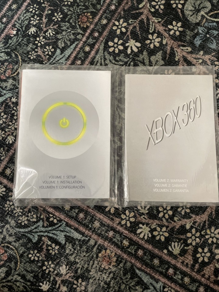 Xbox 360 Console System / Xbox Live Doc Set Instruction Manual Booklets ...