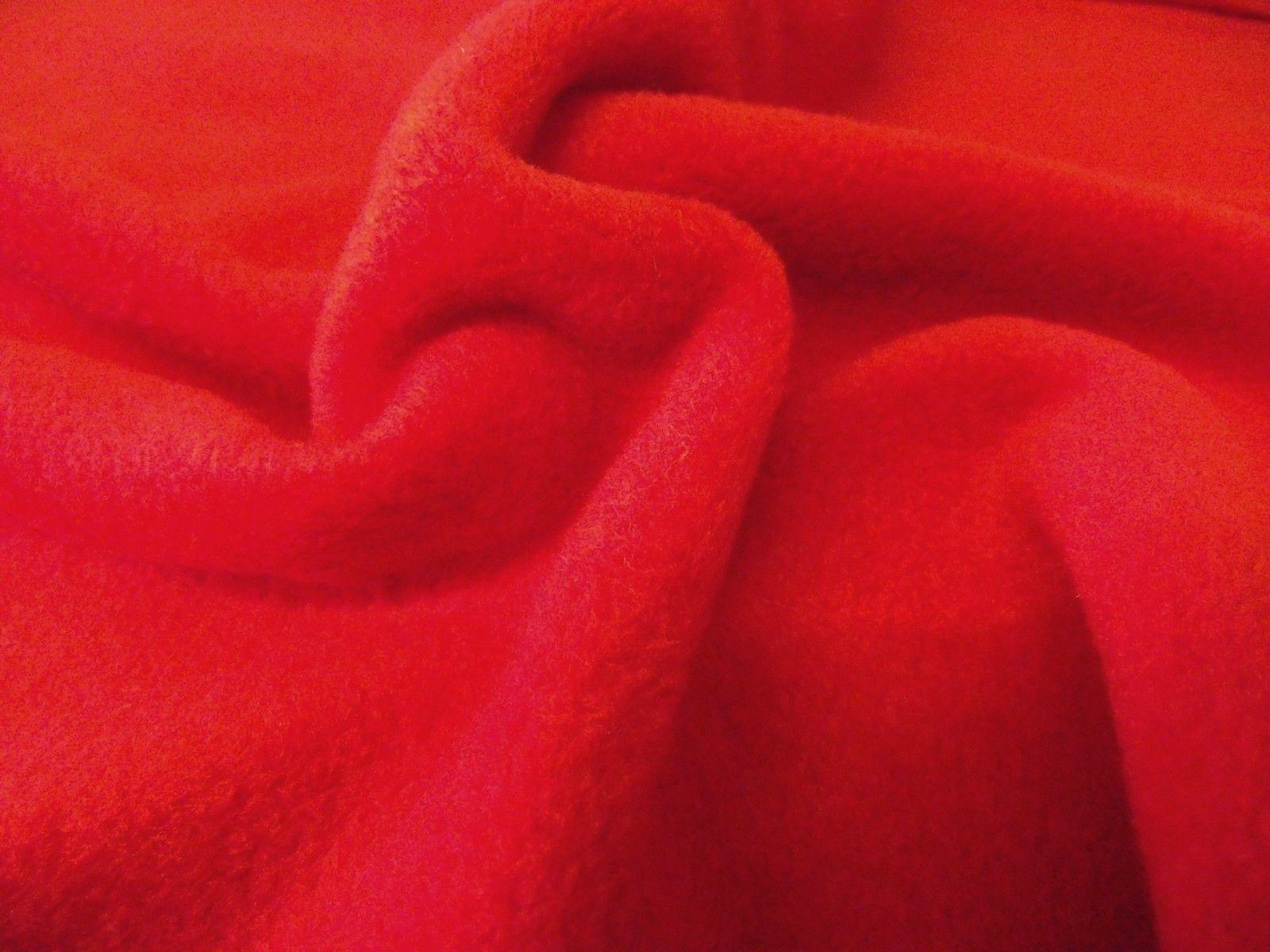 QUALITY Anti Pil Polar Fleece Fabric Material - BRIGHT RED | eBay UK