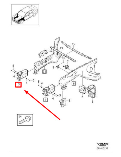 NEU VOLVO S90 MK2 VORNE LINKS FRAME RAIL END 31420635 ORIGINAL | eBay