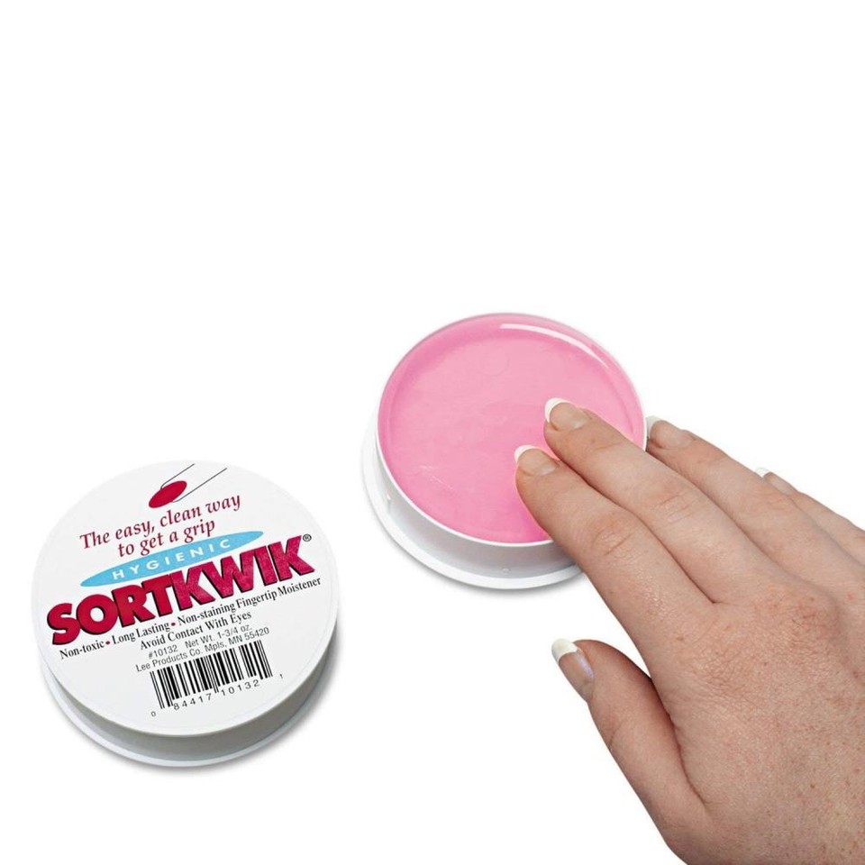 LEE 10132 Sortkwik Fingertip Moisteners, 1 3/4 oz, Pink, Sold as 6 Pack ...