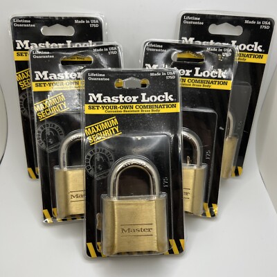 Master Lock 175D Combination Padlock set your own Combination Brand New ...