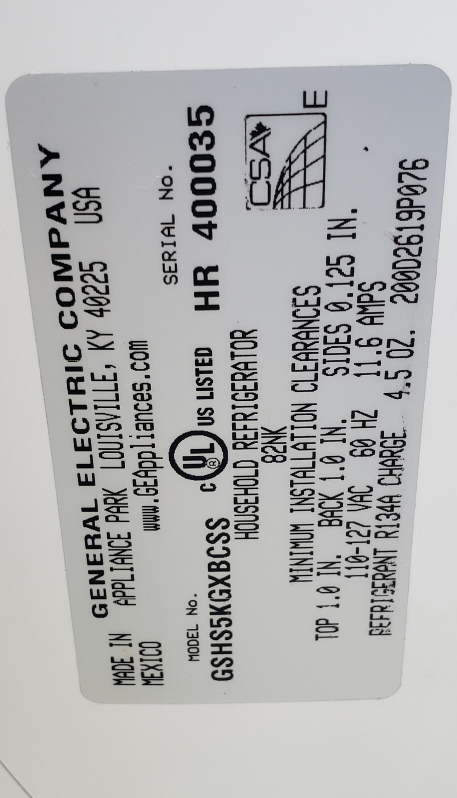 GSHS5KGXBCSS EBX1110P002 200D6221G014 OEM control board of GE ...