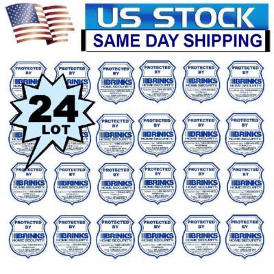 Lot 24 Brinks ADT Home Security Alarm System Window Warning Sticker ...