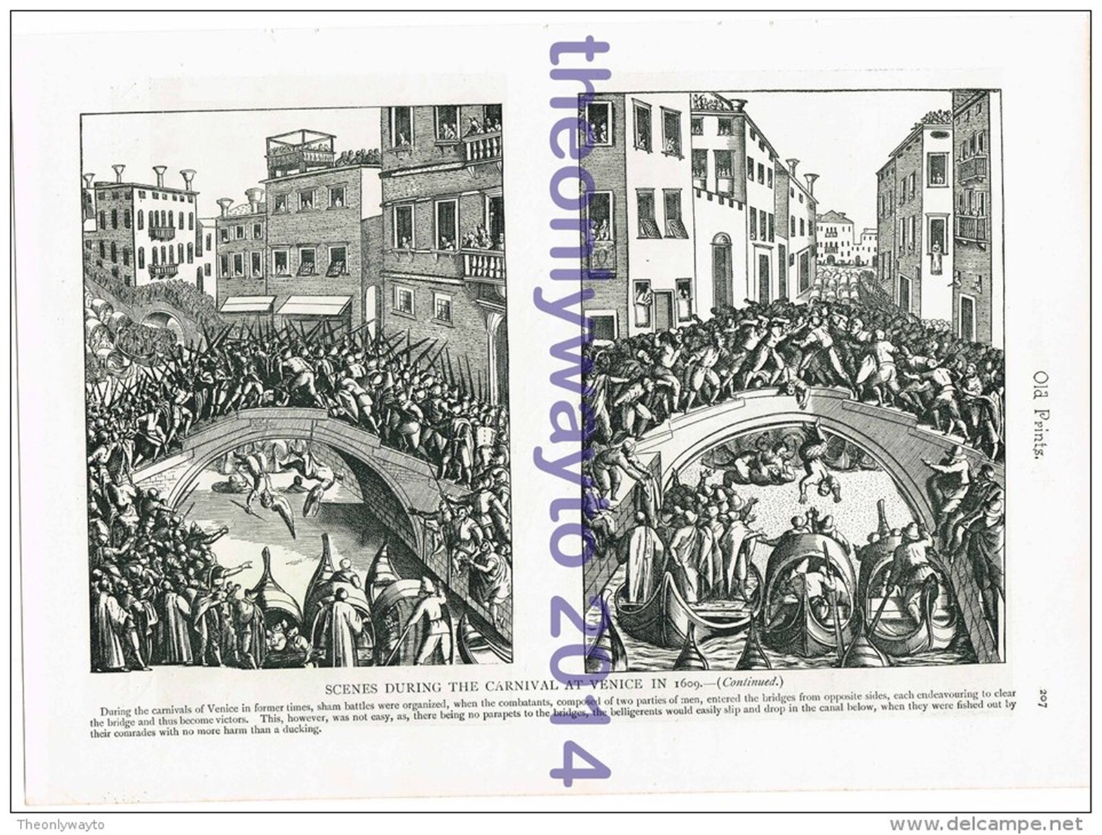 Carnival Scenes (2), Venice in 1609 , Book Illustration, c1895 | eBay