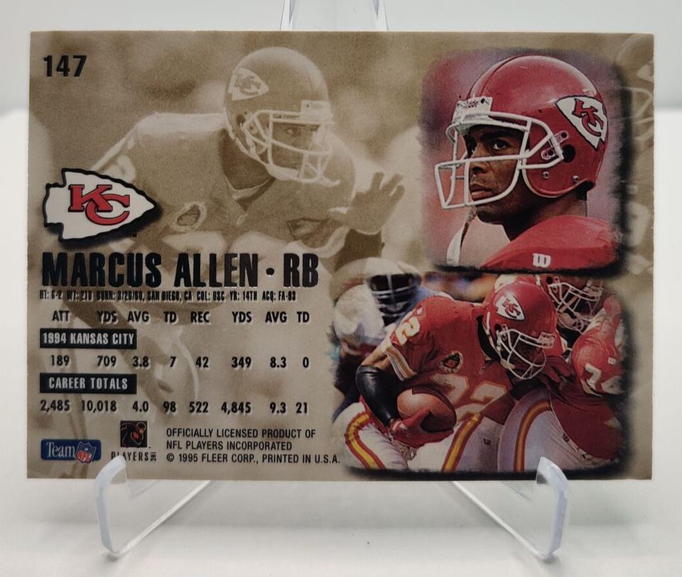 1995 Fleer Ultra Football Card #147 Marcus Allen Kansas City Chiefs | eBay