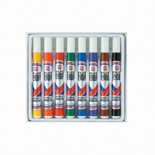 Permanent Marker Pen Monami Name Tags 2.0mm Magic Ink 8 Color Set | eBay