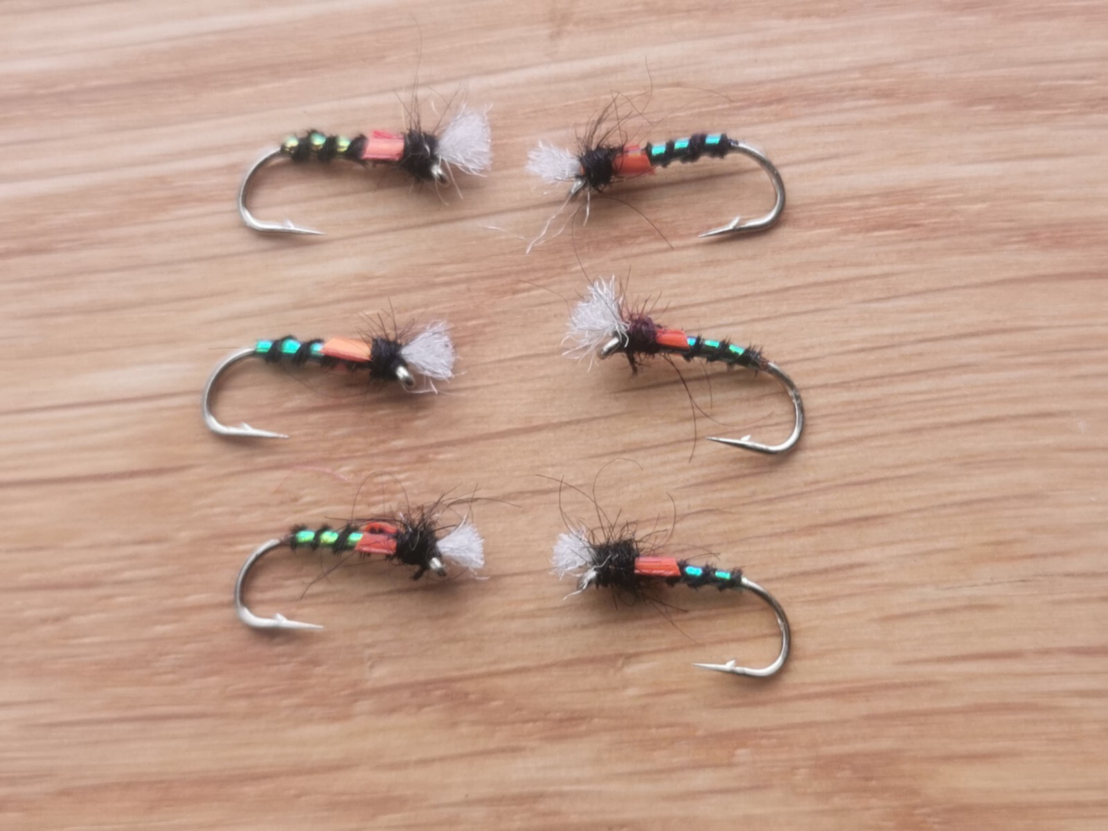 Lightweight Holo Black Buzzers size 12 (Set of 6) Fly Fishing Flies ...