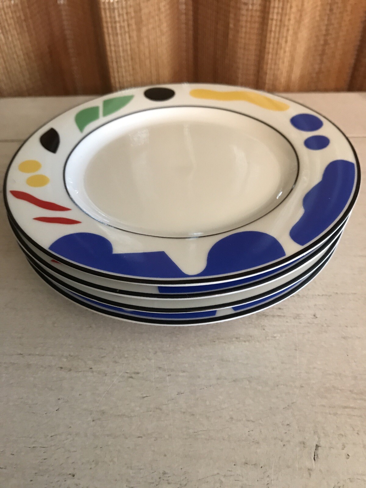 BLOCK Spal Portugal SPLASH - Set of 4 BREAD & BUTTER PLATES - NEW | eBay