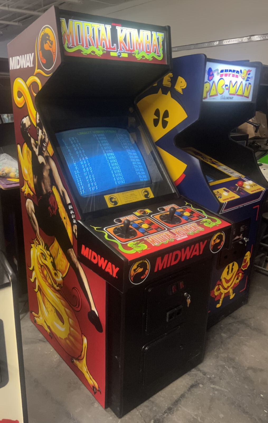 MORTAL KOMBAT ARCADE MACHINE by MIDWAY 1992 | eBay