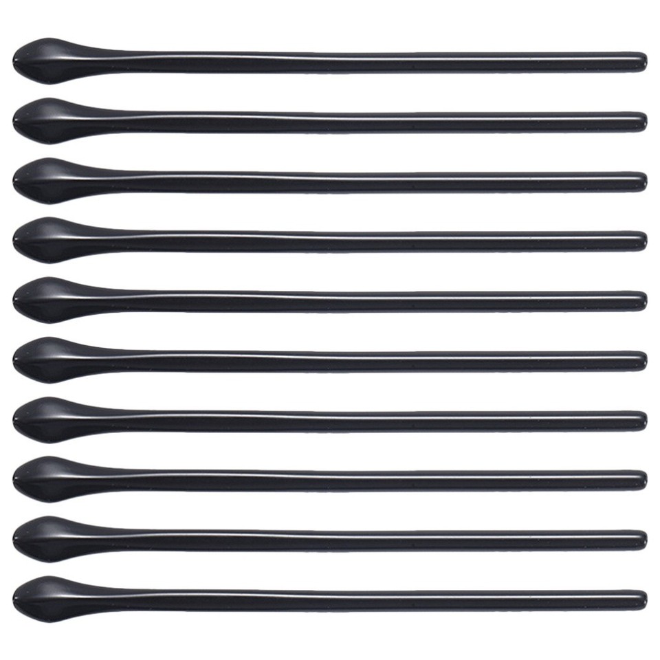10 Pcs Black Plastic Eyeglass Temple Tips Replacement Parts For Glasses ...