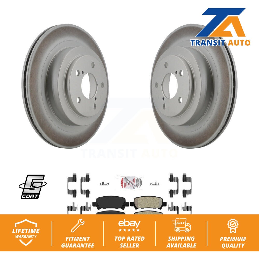 Rear Coated Disc Brake Rotors And Semi-Metallic Pads Kit For Subaru ...