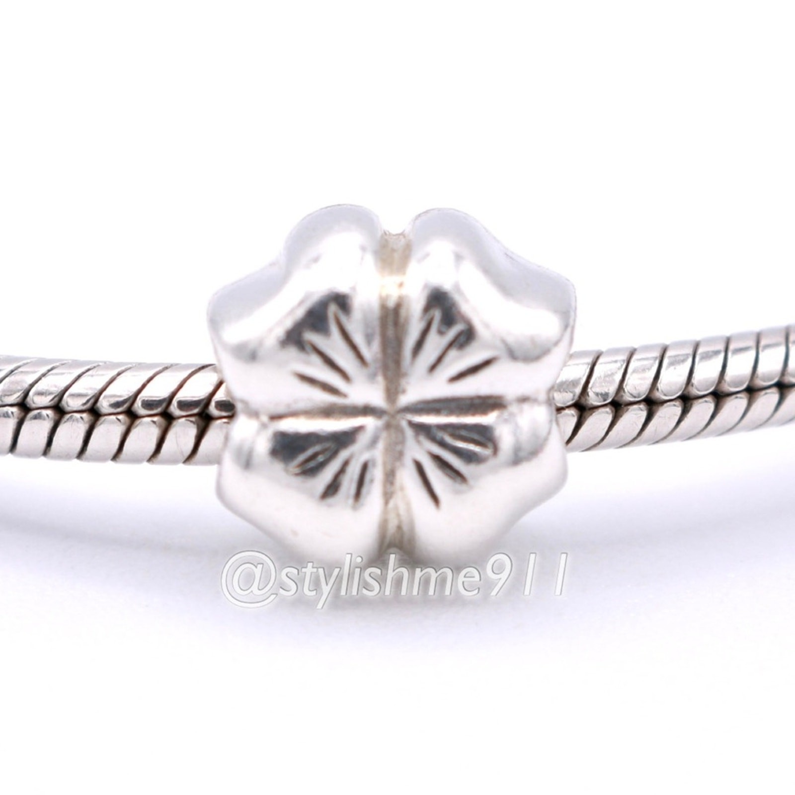 Authentic PANDORA Irish Shamrock Clover Four Leaf Bea… - Gem