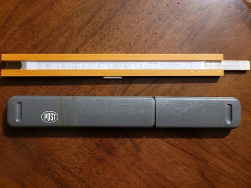 Vintage Frederick Post Co. 1447 Bamboo Slide Rule Ruler Slipstick ...