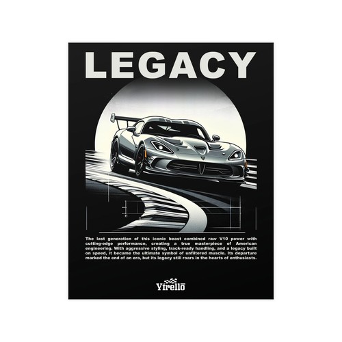 2013–2017 Dodge Viper (VX I) Poster - Wall Art Gift | eBay