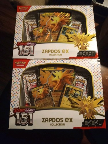 Pokemon TCG Scarlet & Violet 151 Zapdos EX Collection Box Sealed Lot Of ...