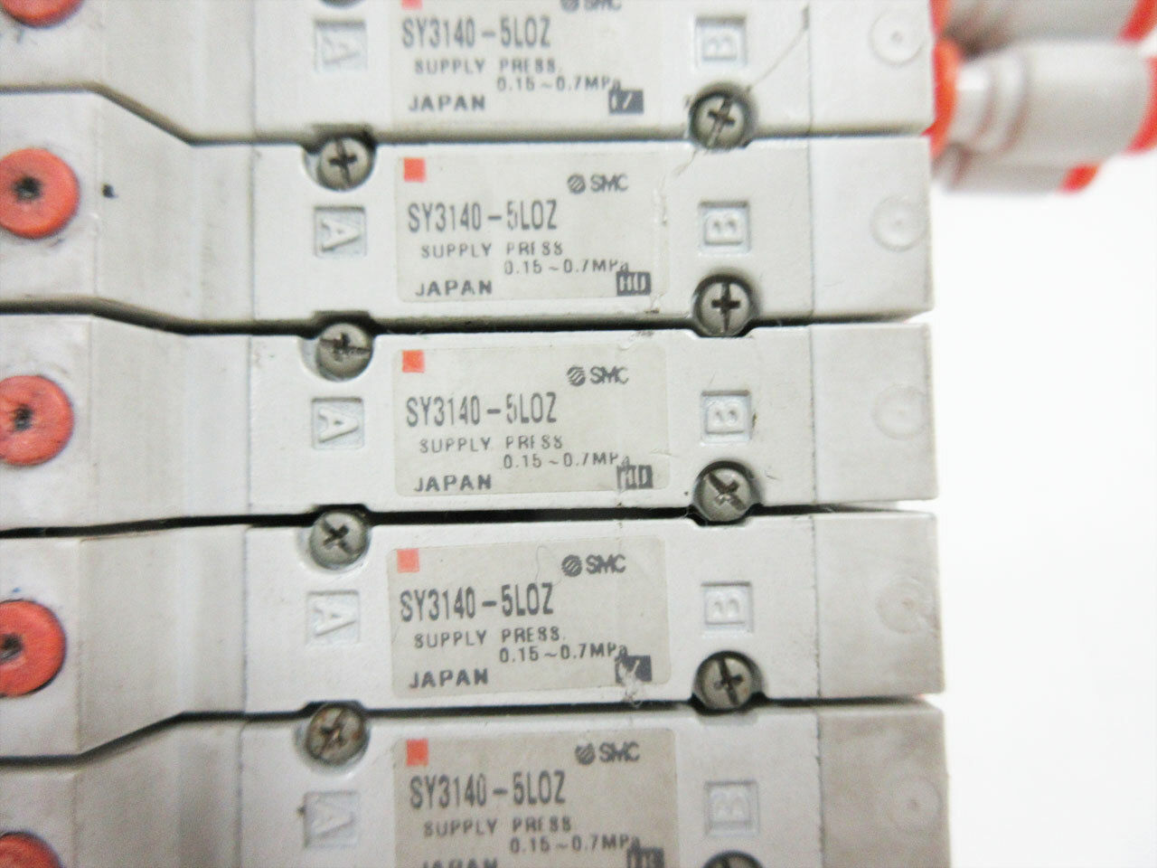 SMC Ss5y3-45-06d-n3 Manifold Sy3000 & 8x Sy3140-5lz Solenoid Valve Air ...