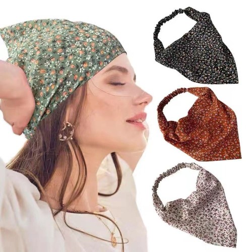 Floral Women Turban Summer Triangle Head Scarves Women Girl | eBay