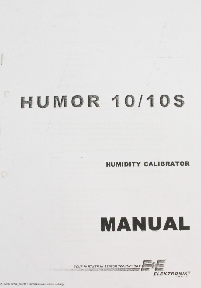 10735 E+E ELEKTRONIK HUMIDITY GENERATOR W/ HI-END HUMIDITY CALIBRATION ...