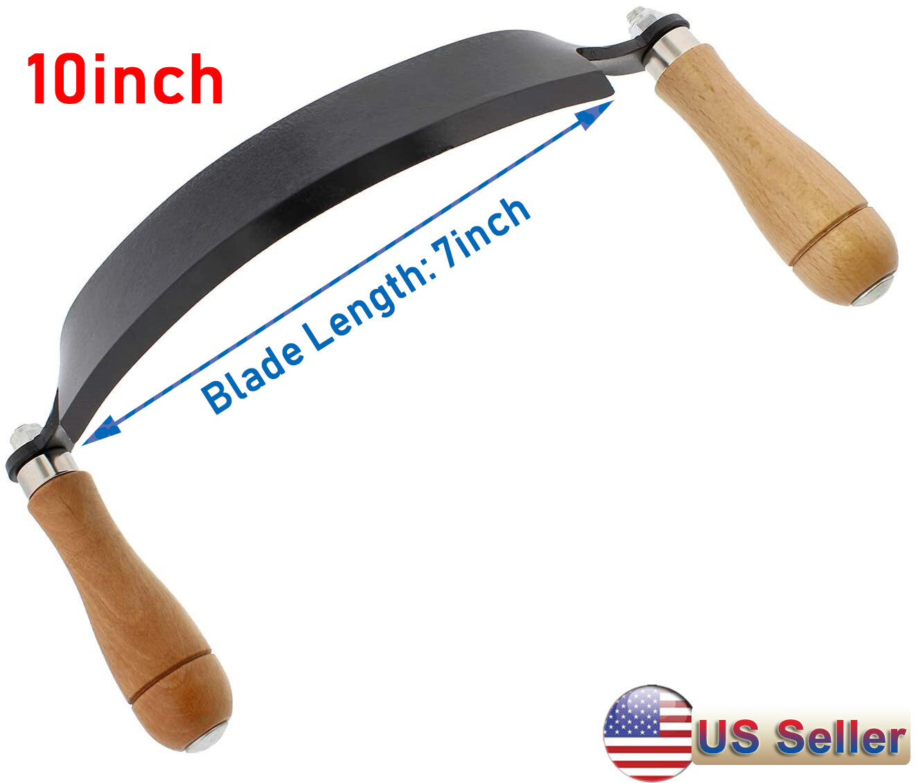 10 IN Draw Shave Knife Curved Draw Woodworking Scraper Debarking Tool ...