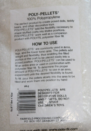 Poly Pellets 100 Polypropylene Weighted Stuffing Material 32oz 2lbs ...