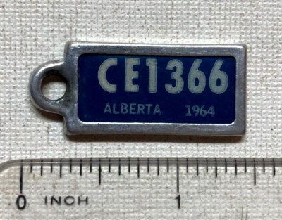 1964 Alberta War Amps Keychain Tag Mini License Plate CE1366 | eBay