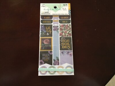 The Paper Studio agenda 52 sticker book Monday floral series 15 sheets ...