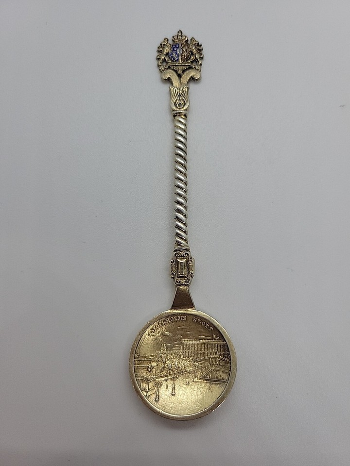 Rara D'Epoca Argento Sterling Cucchiaio, Stockholm's Slott , J.G ...