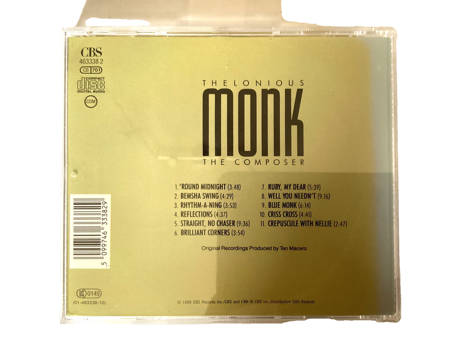 THELONIOUS MONK - THE COMPOSER (CBS RECORDS 1988 CD) | eBay