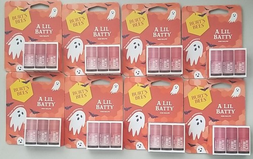 Burt's Bees A Lil Batty Halloween 3pc Mini Lip Balms 1.38g Each Lot Of ...