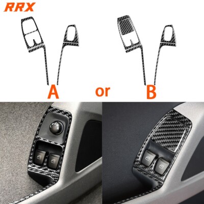 Carbon Fiber Interior Window Lift Switch Button Cover For Smart Fortwo ...