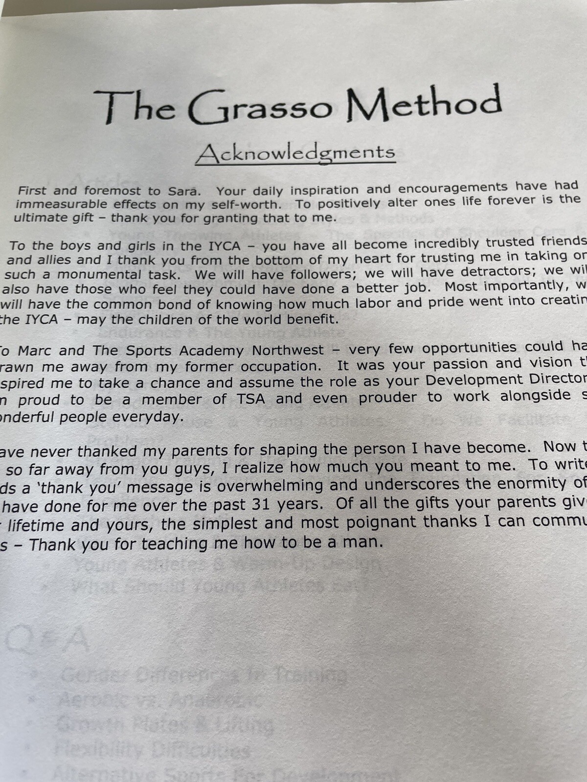 Brian J. Grasso Training Young Athletes (The Grasso Method) | eBay