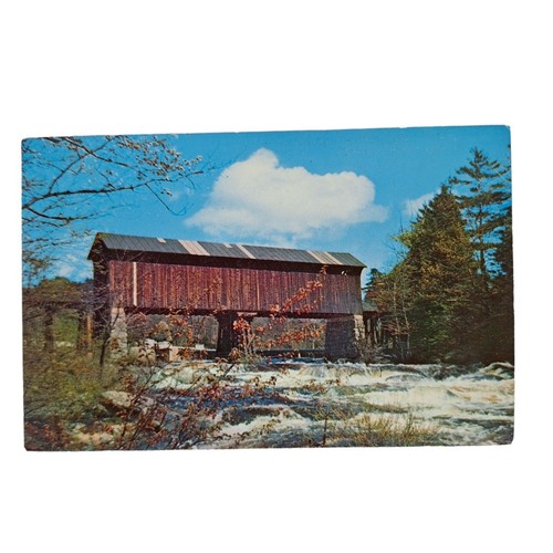 Postcard Railroad Covered Bridge Contoocook River Bennington New ...