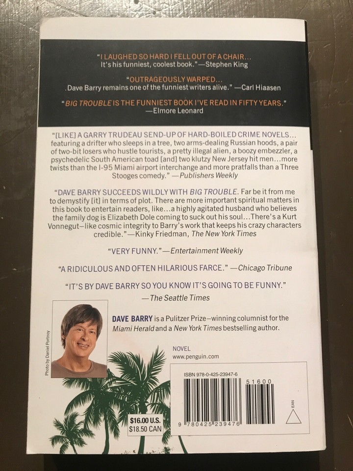 Big Trouble by Dave Barry (2010, Paperback) 9780425239476 | eBay