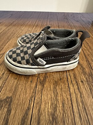 Van Checkers Slip On Toddler Size 5 | eBay