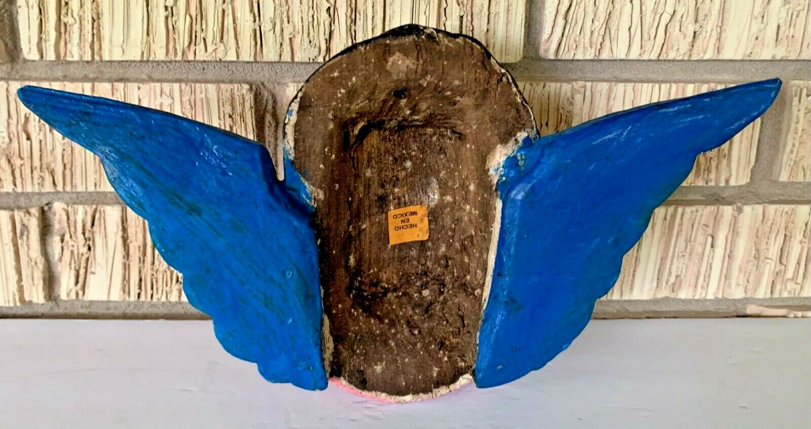 Mexican Folk Art Carved Wood Angel Cacheton Bust Wall Hanging Colonial ...