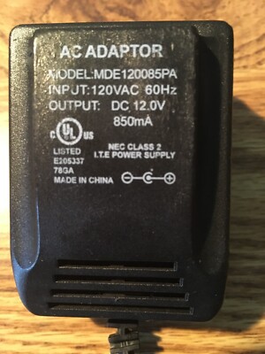 ITE AC Adapter MDE 120085PA 12 Volts 850 mA OUPUT | eBay