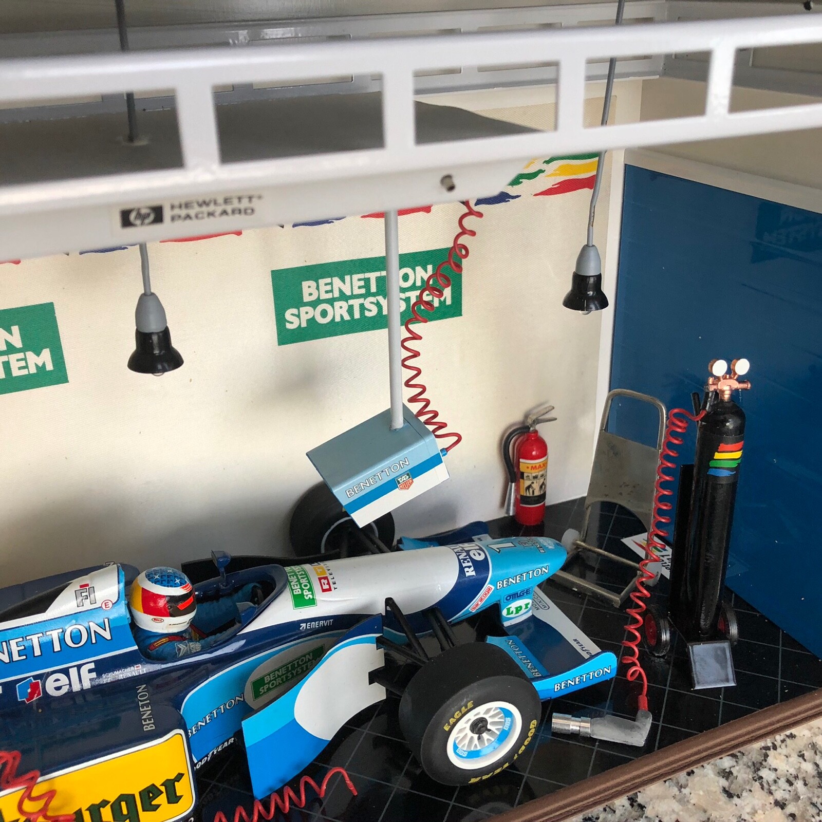 Diorama 1:18 Michael Schumacher Benetton Renault B195 # 1 Ferret Mini ...