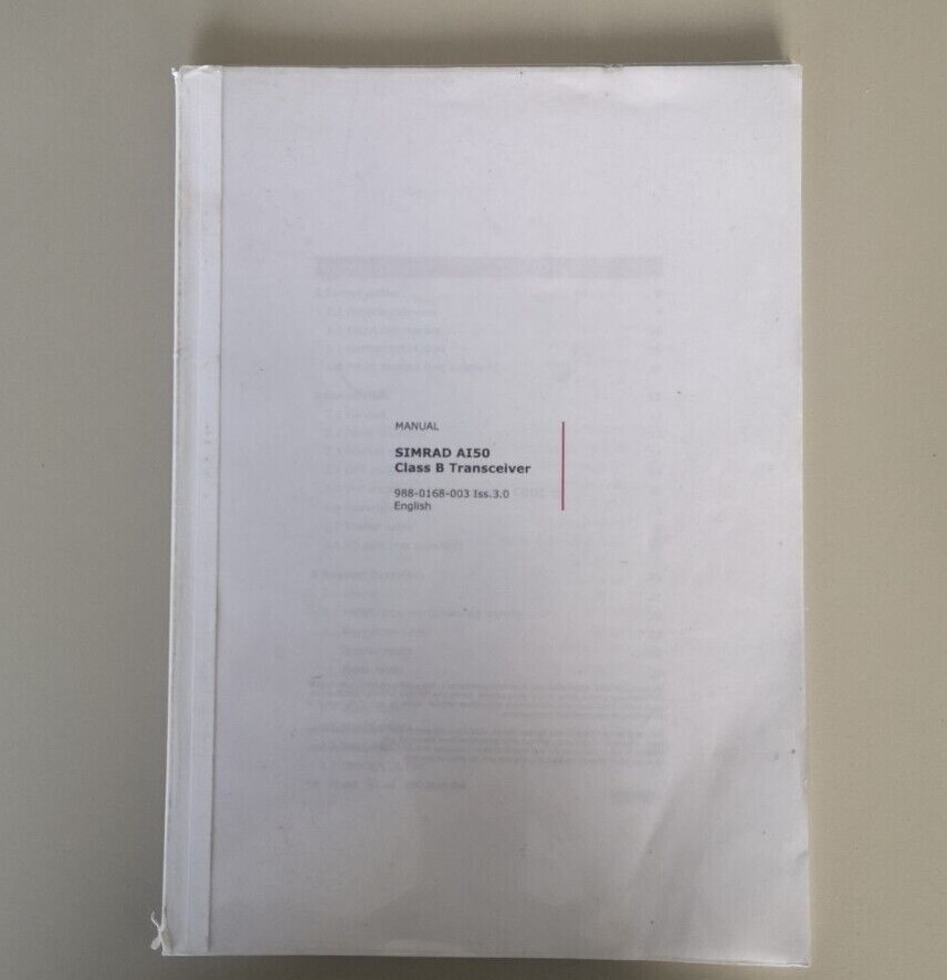 SIMRAD AI50 Class B Transceiver Manual | eBay