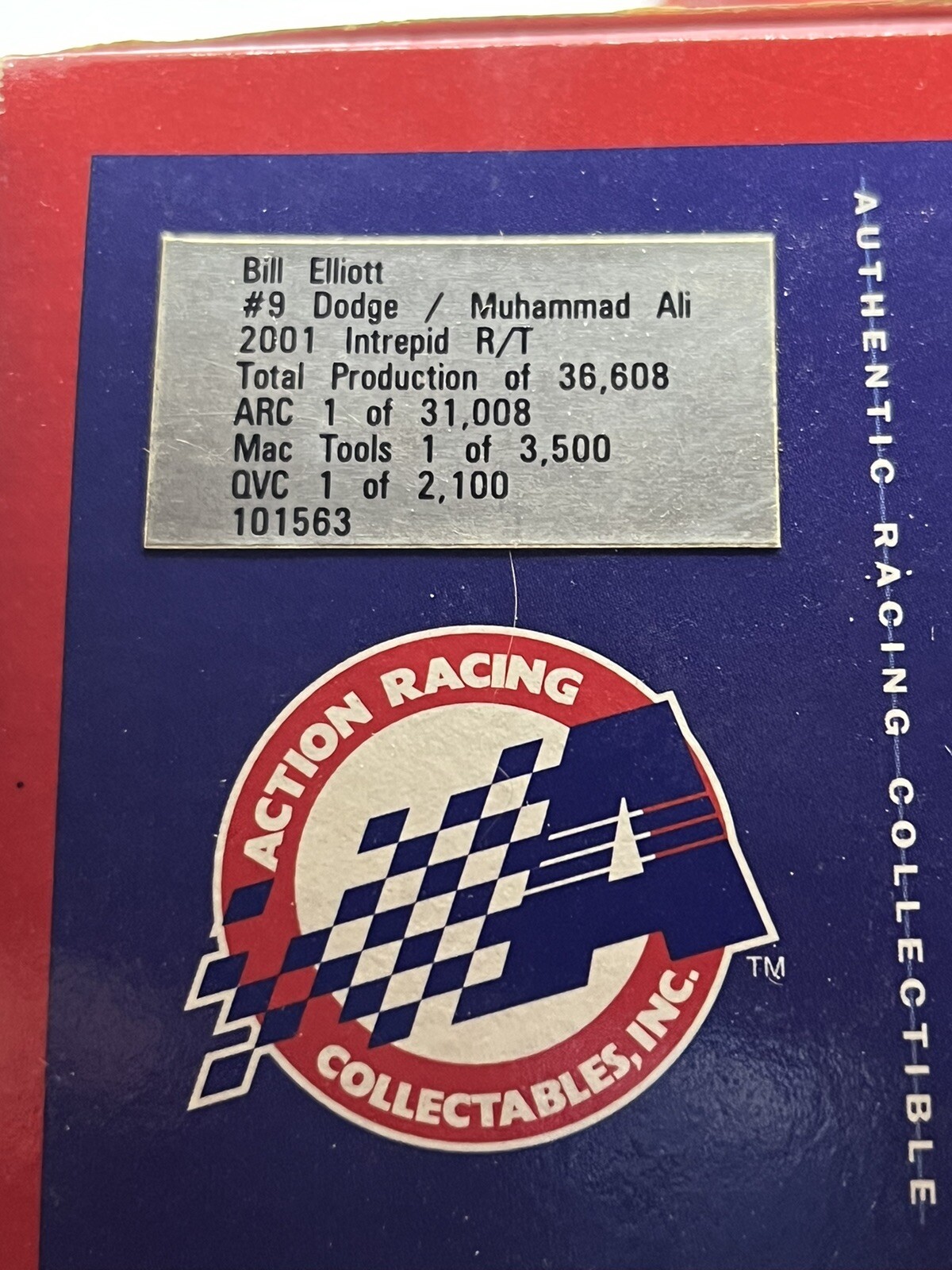 2001 Bill Elliott #9 Dodge Muhammad Ali 1/24 Action Nascar Diecast | eBay