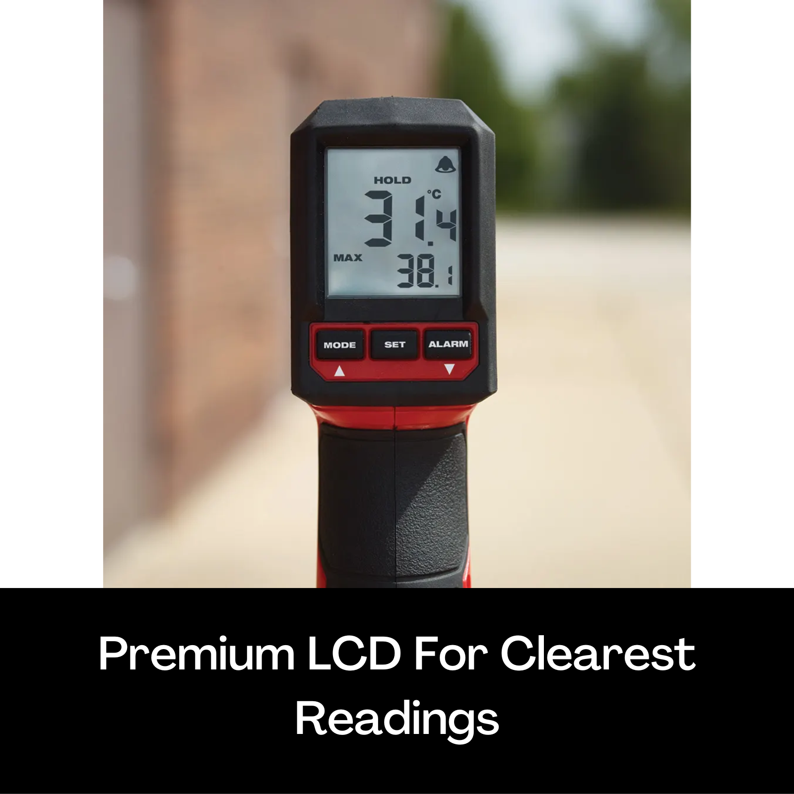 Alkaline Laser Temperature Gun Premium LCD Digital 9V Battery Handheld ...