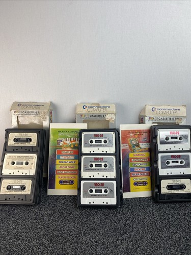 Commodore Vic 20 - Lot Of 18 Personal Computer Cassette Tapes games Six ...