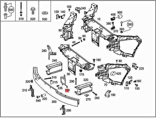 Mercedes-Benz OEM 14-16 S550 Distronic Radar Support Bracket 2225452640 ...